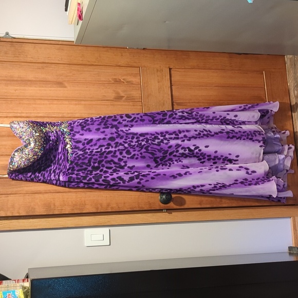 Tony Bowls | Dresses | Purple Leopard Print Prom Dress | Poshmark
